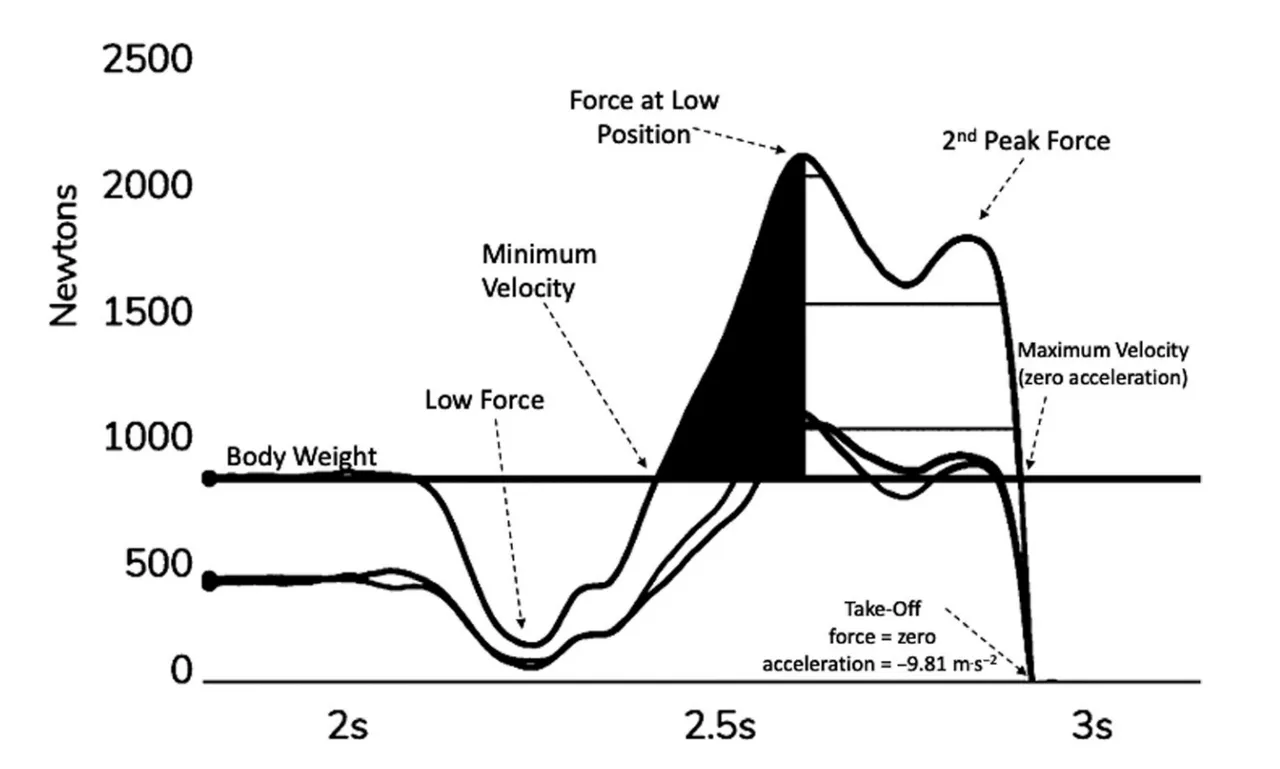 The 8 CMJ Force-Time Curves